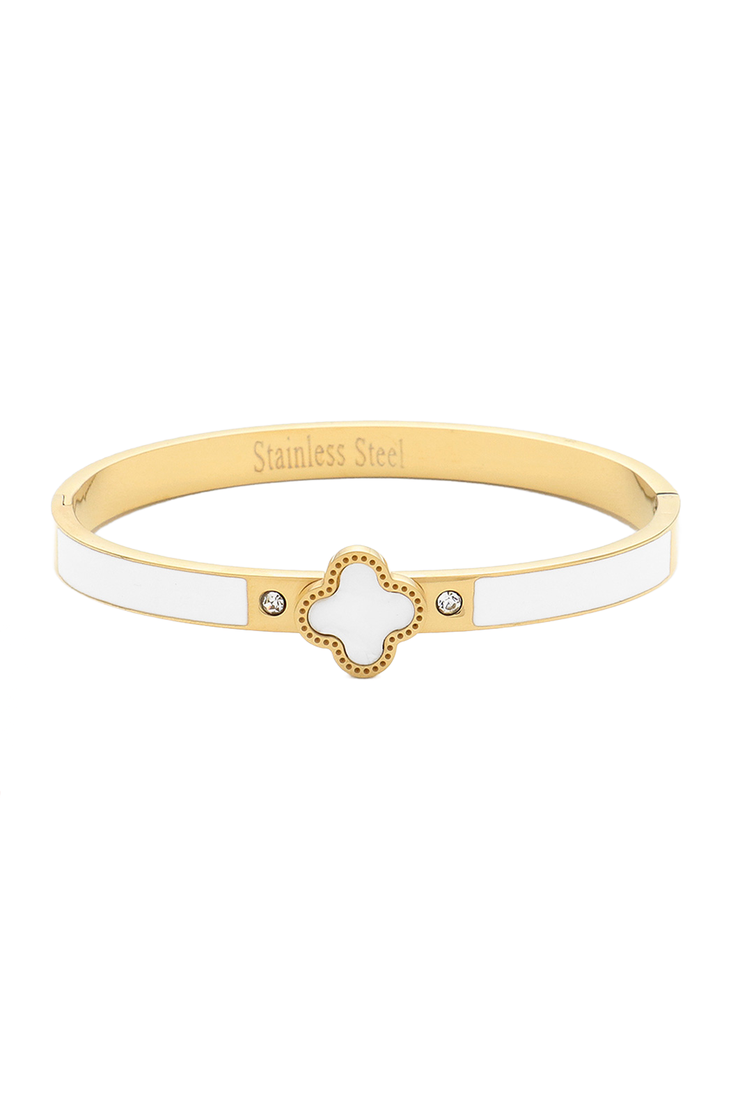 Enamel Clover Bangle Bracelet – Lapin Luxuries