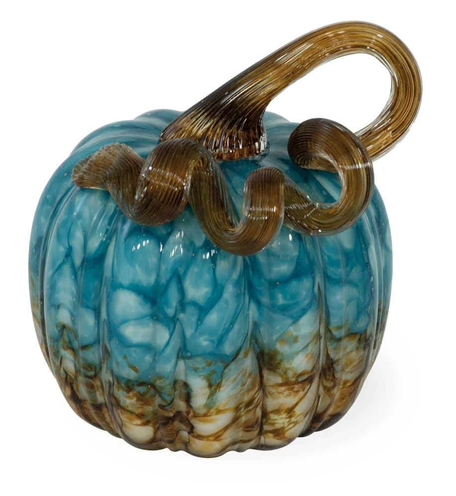 Copper Canyon Pumpkin Blue & Copper Glass Fall – Lapin Luxuries LLC